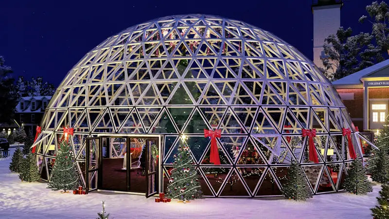 NO.12 CASE—15M Glass Dome for Christmas Restaurant in the US – RAX TENT