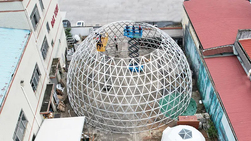 Video of 20M Large Glass Dome Installation – RAX TENT