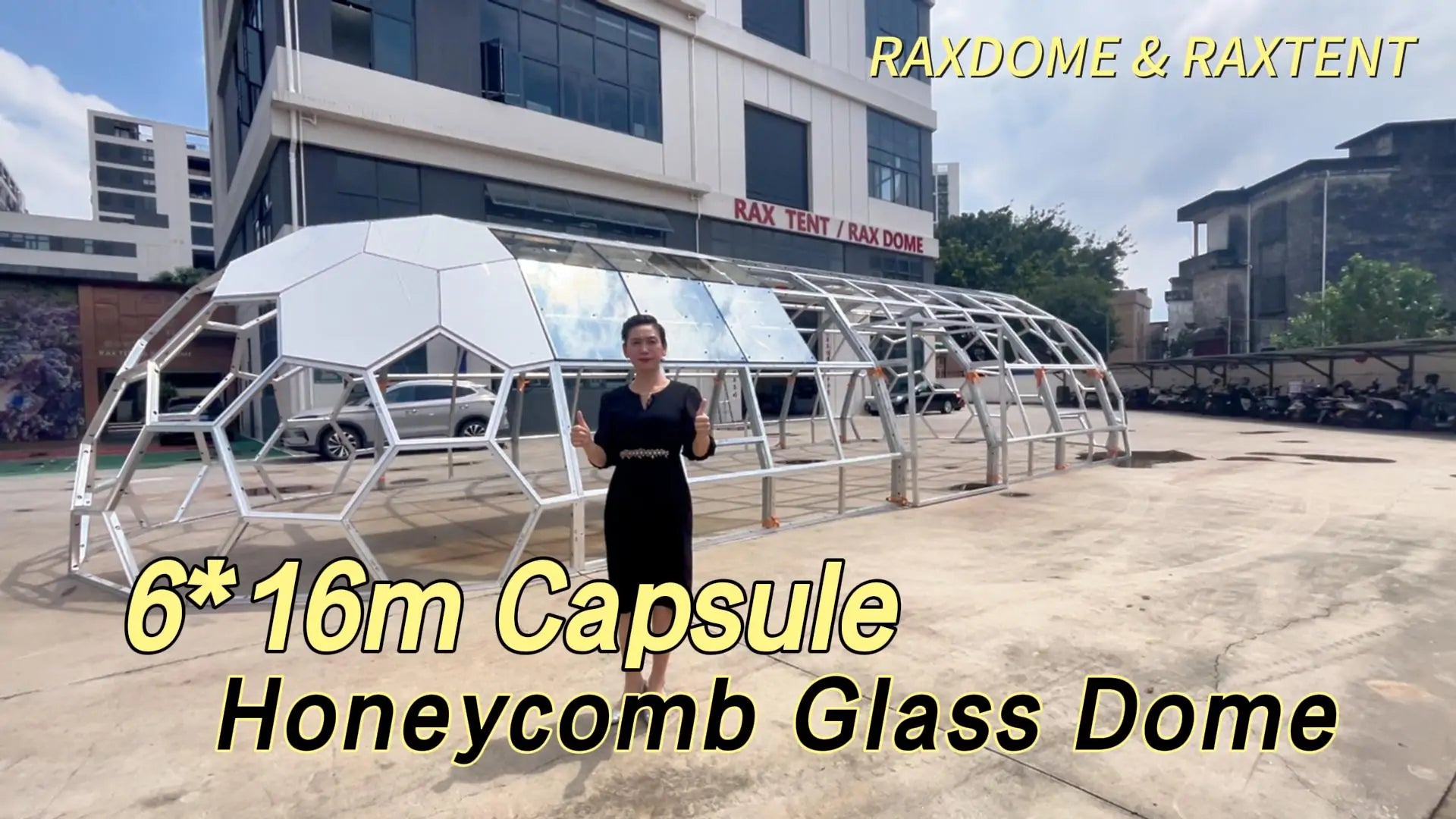 RAXDOME New 6×16m Honeycomb Capsule Glass Dome House – RAX TENT