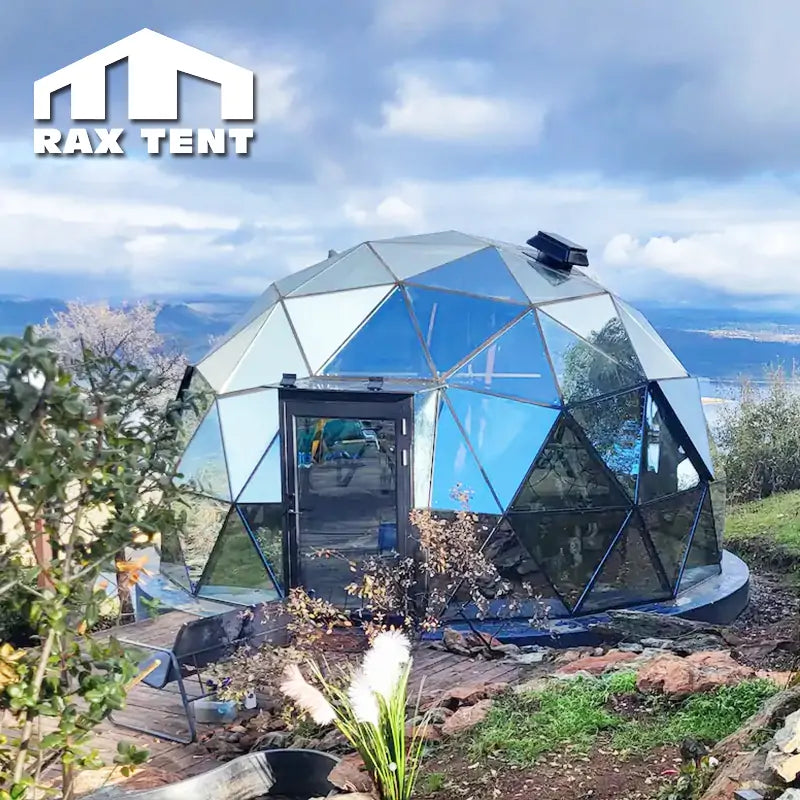 6M Dome House for Airbnb Glamping Hotel with Blue Low-E Glass in Ameri ...
