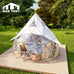 6M Glass Zome for glamping Tent Covered with Tempered Glass and Wooden ...