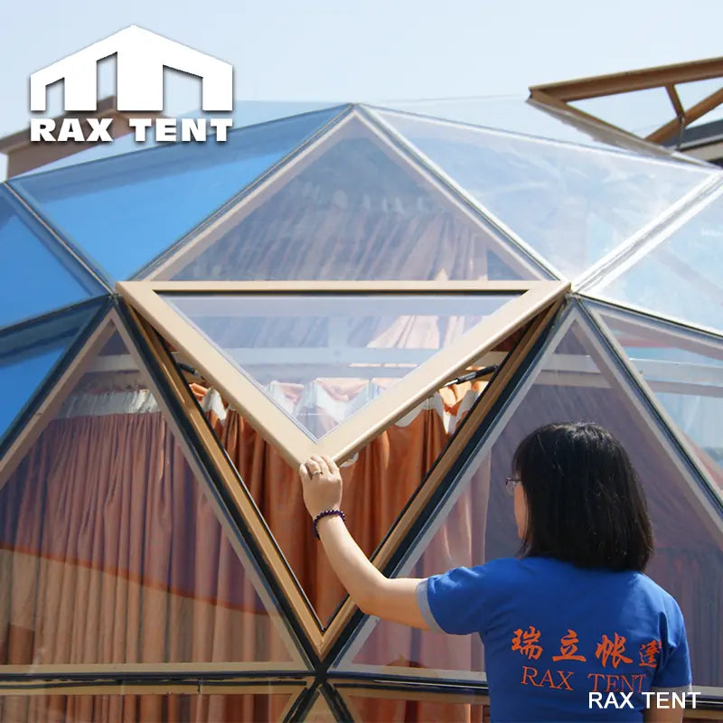 RAX TENT 6M Mirror Glass Dome Tent for Glamping Hotel
