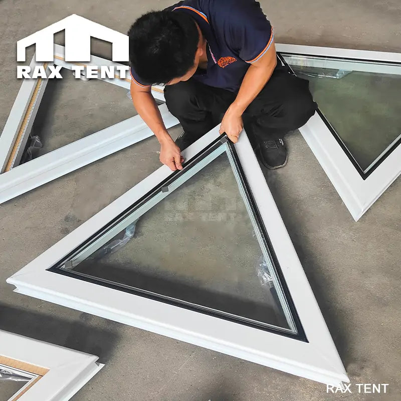 RAX TENT Geodesic Dome Tent House Glass Windows for Ventilation